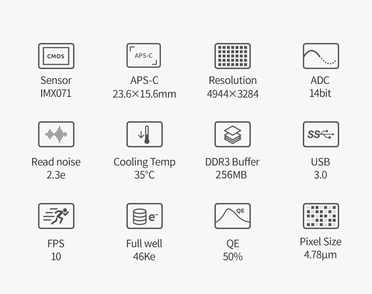 Buy ZWO ASI071MC-P Astronomy Cooled Camera at Vorion Scientific India